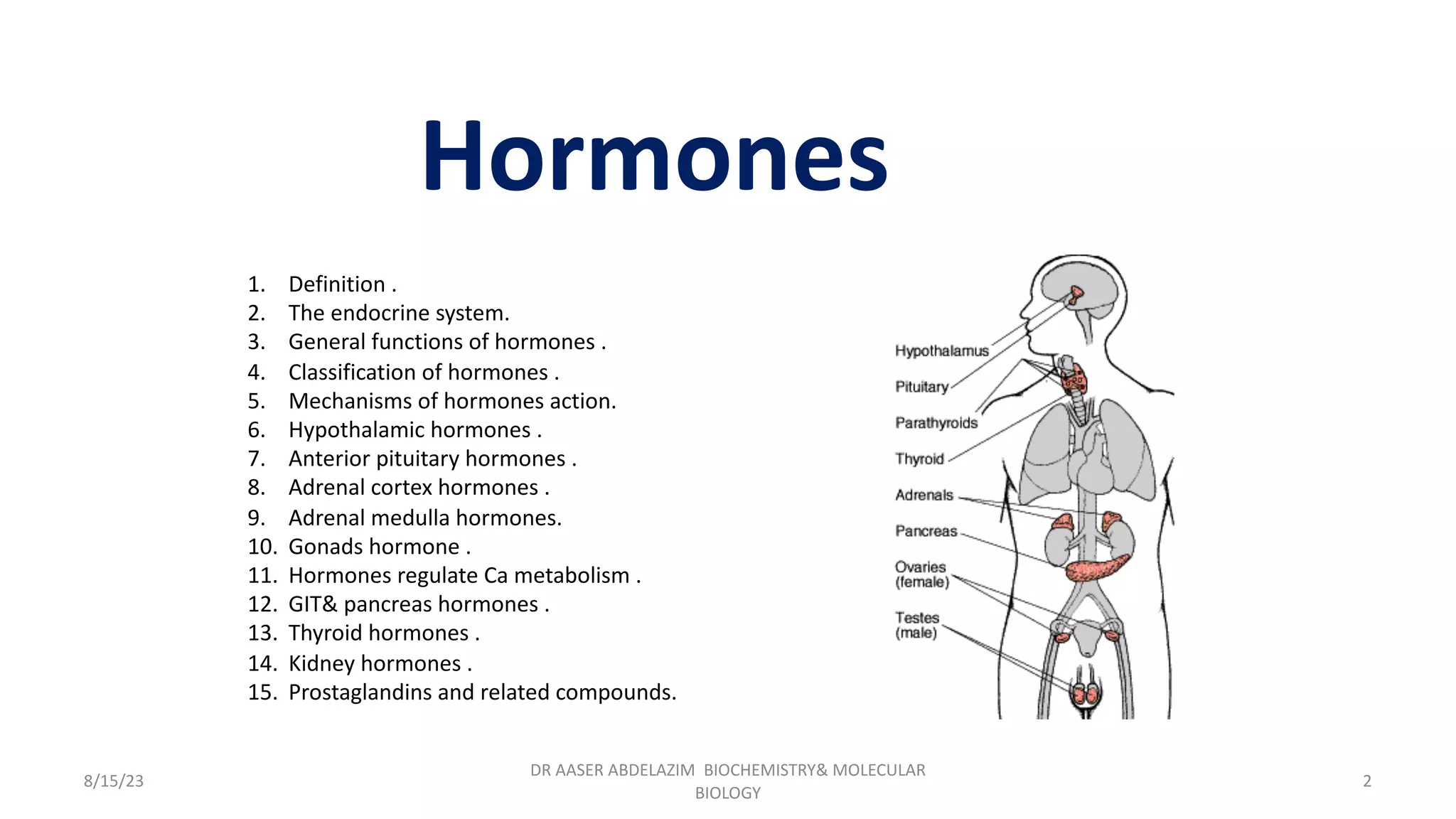 Biochemistry of hormones | PDF