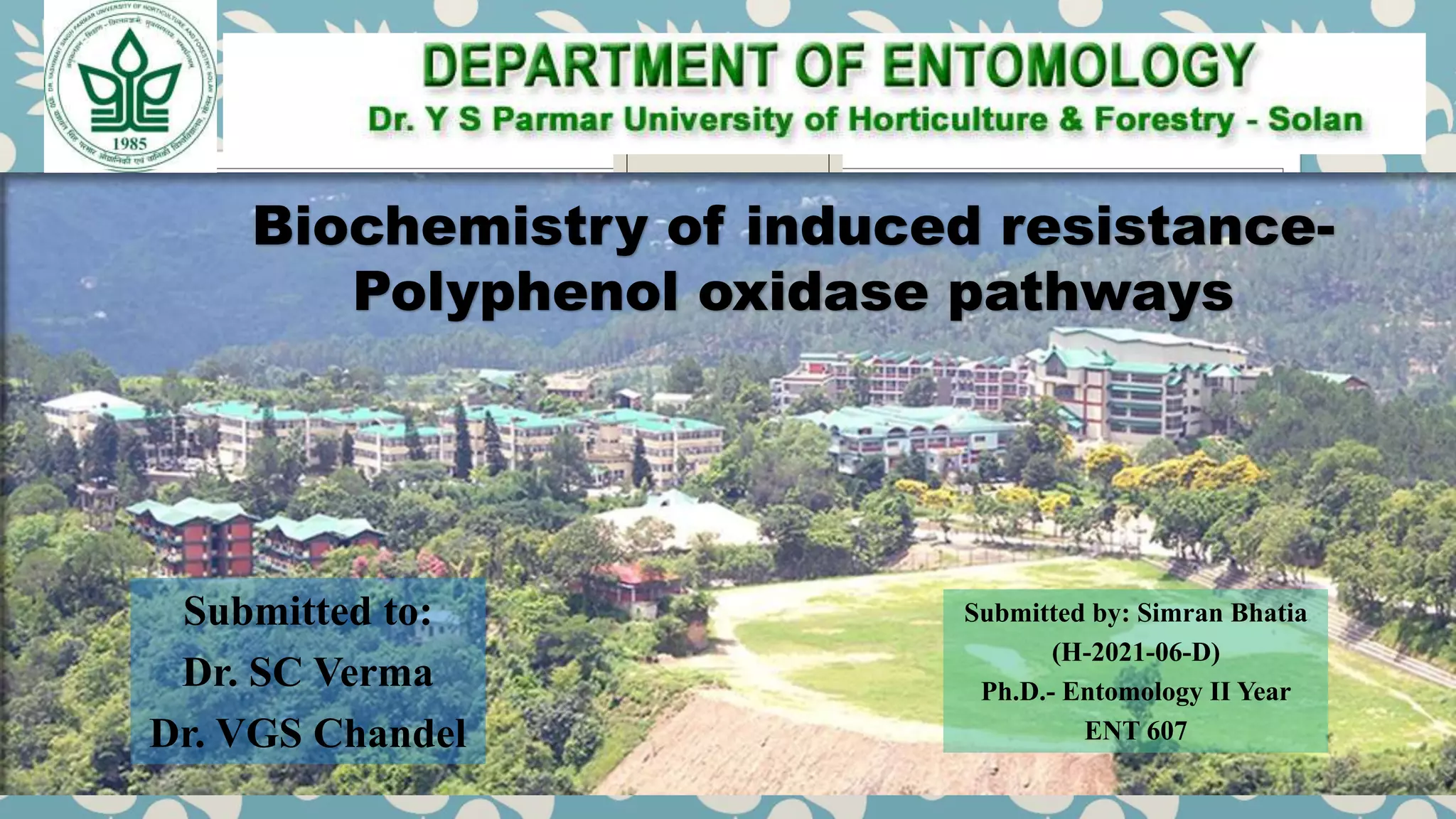 Biochemistry of induced resistance-Polyphenol oxidase pathways.pptx ...