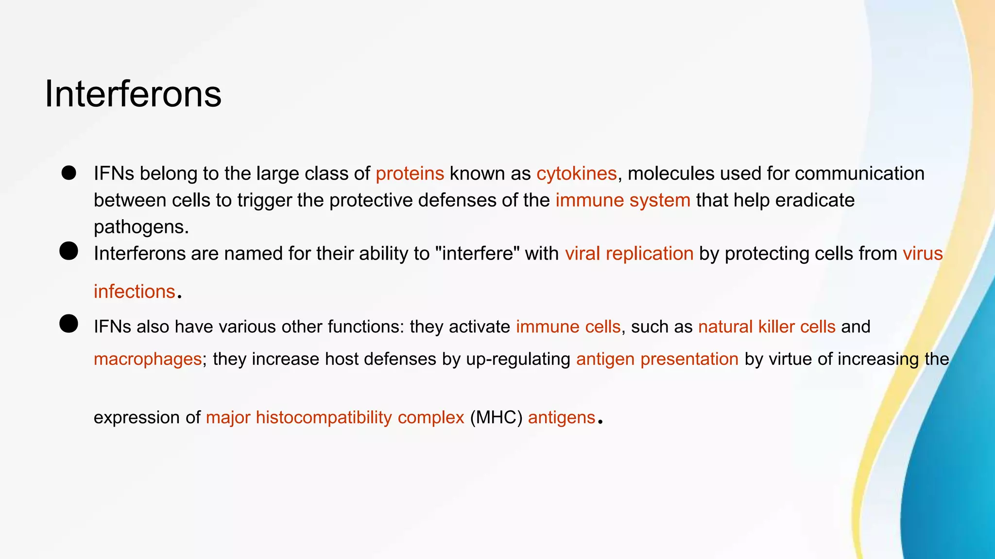 Biochemistry of interferons and interleukins | PPTX | Infectious Diseases | Diseases and Conditions