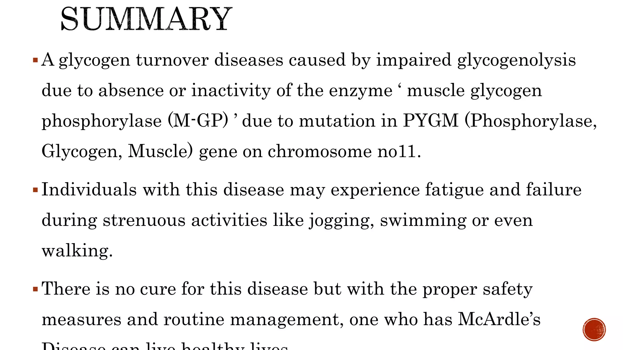 Biochemistry of McArdles disease | PPTX