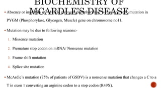 Biochemistry of McArdles disease | PPTX