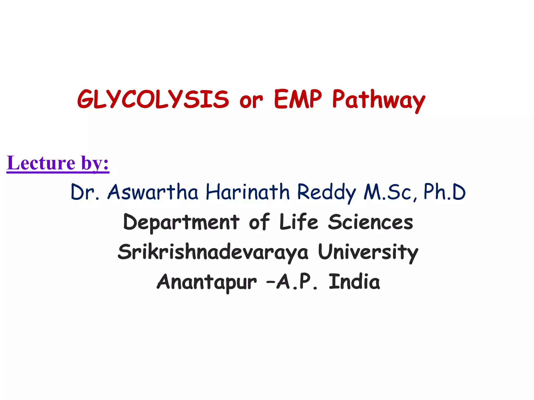 Biochemistry of microbes glycolysis or EMP pathway | PPT