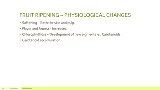 Biochemistry of seed germination and fruit ripening | PPTX