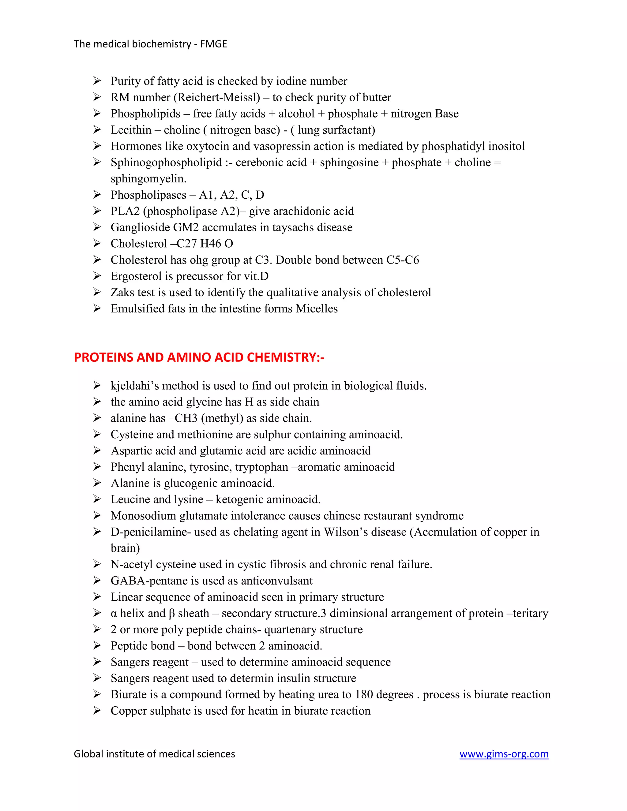 Biochemistry high yield part 1 | PDF