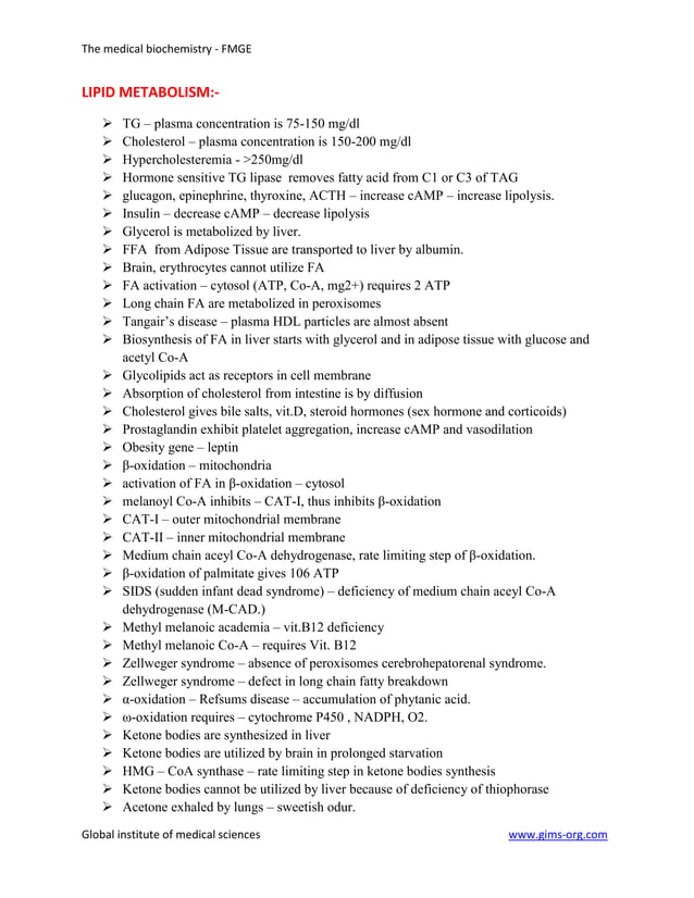 Biochemistry high yield part 1 | PDF | Chemistry | Science