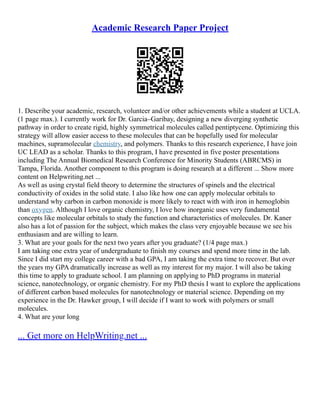Biochemistry Personal Statement | PDF