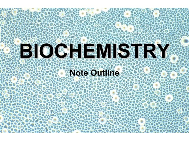 Biochemistry Introductory Powerpoint | PPT