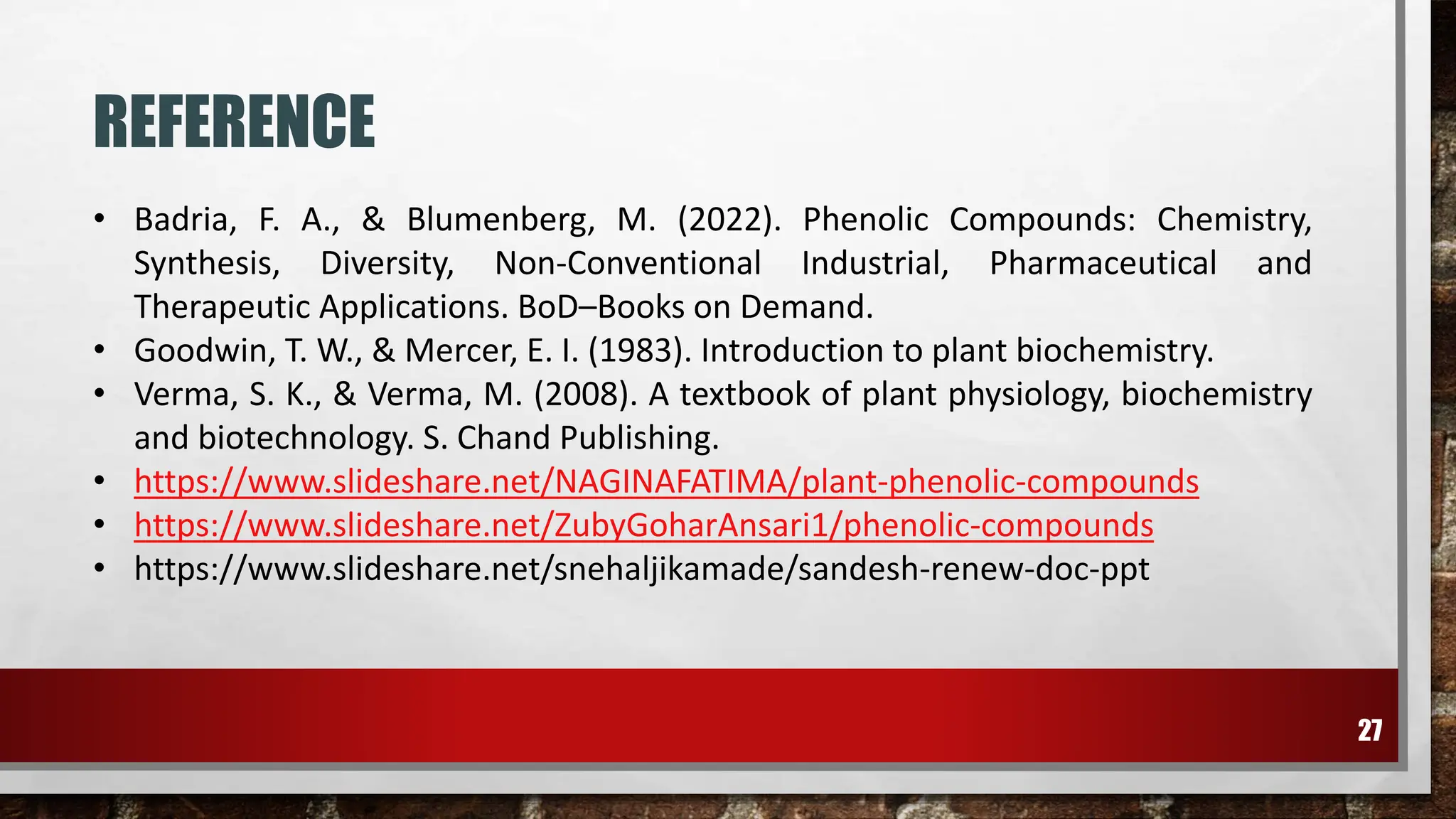 Phenolics: types, biosynthesis and functions. | PPTX