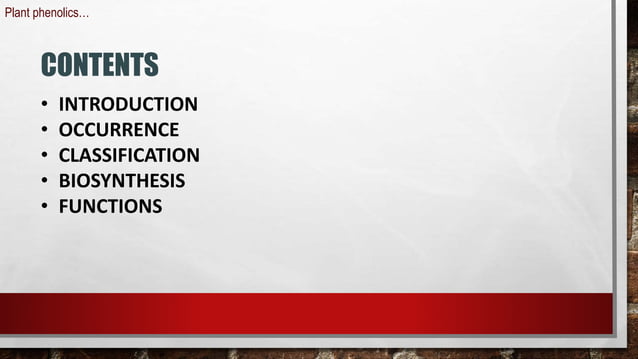 Phenolics: types, biosynthesis and functions. | PPTX | Chemistry | Science