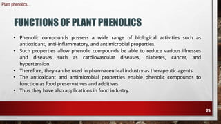 Phenolics: types, biosynthesis and functions. | PPTX