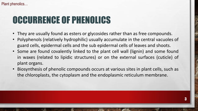 Phenolics: types, biosynthesis and functions. | PPTX | Chemistry | Science