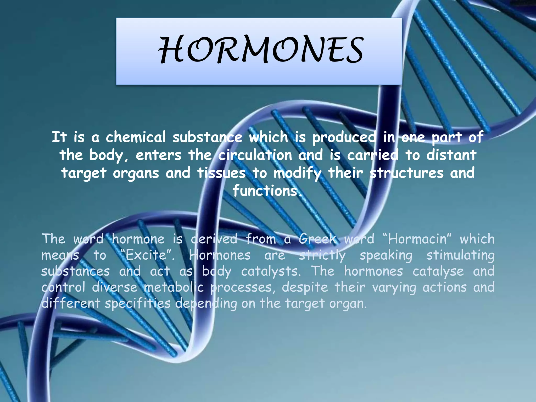Biochemistry of hormones | PPTX