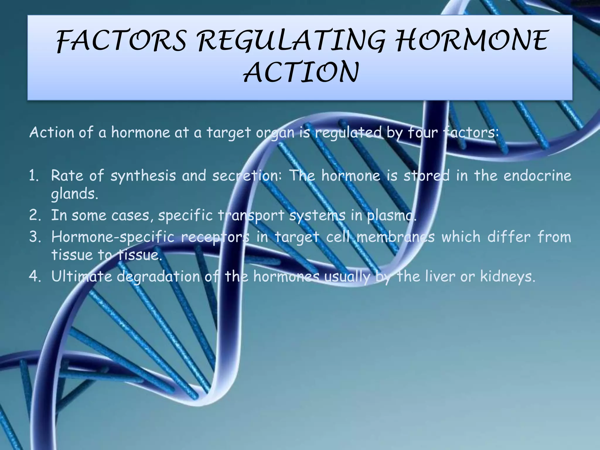 Biochemistry of hormones | PPTX