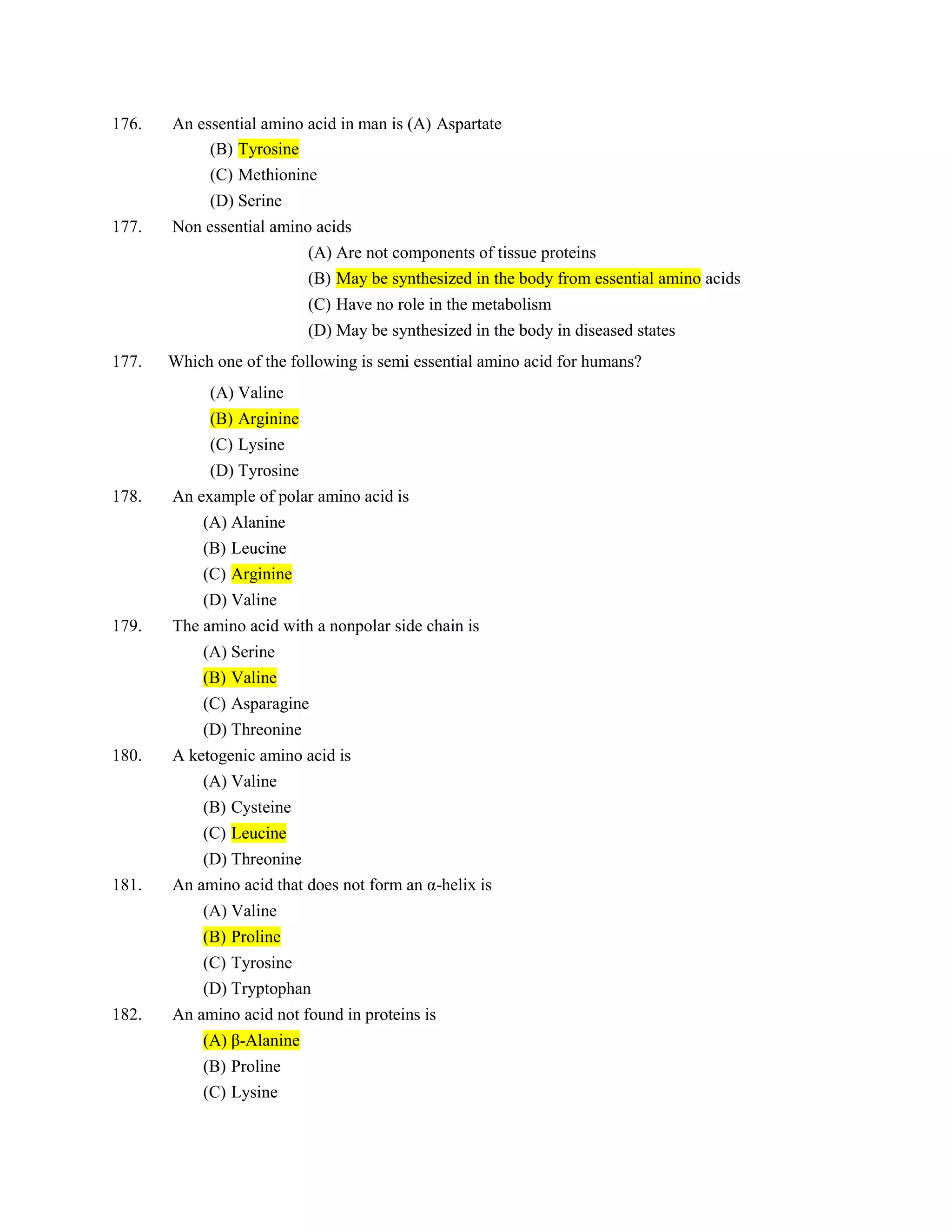 Biochemistry Questions pool with Answer Key.docx