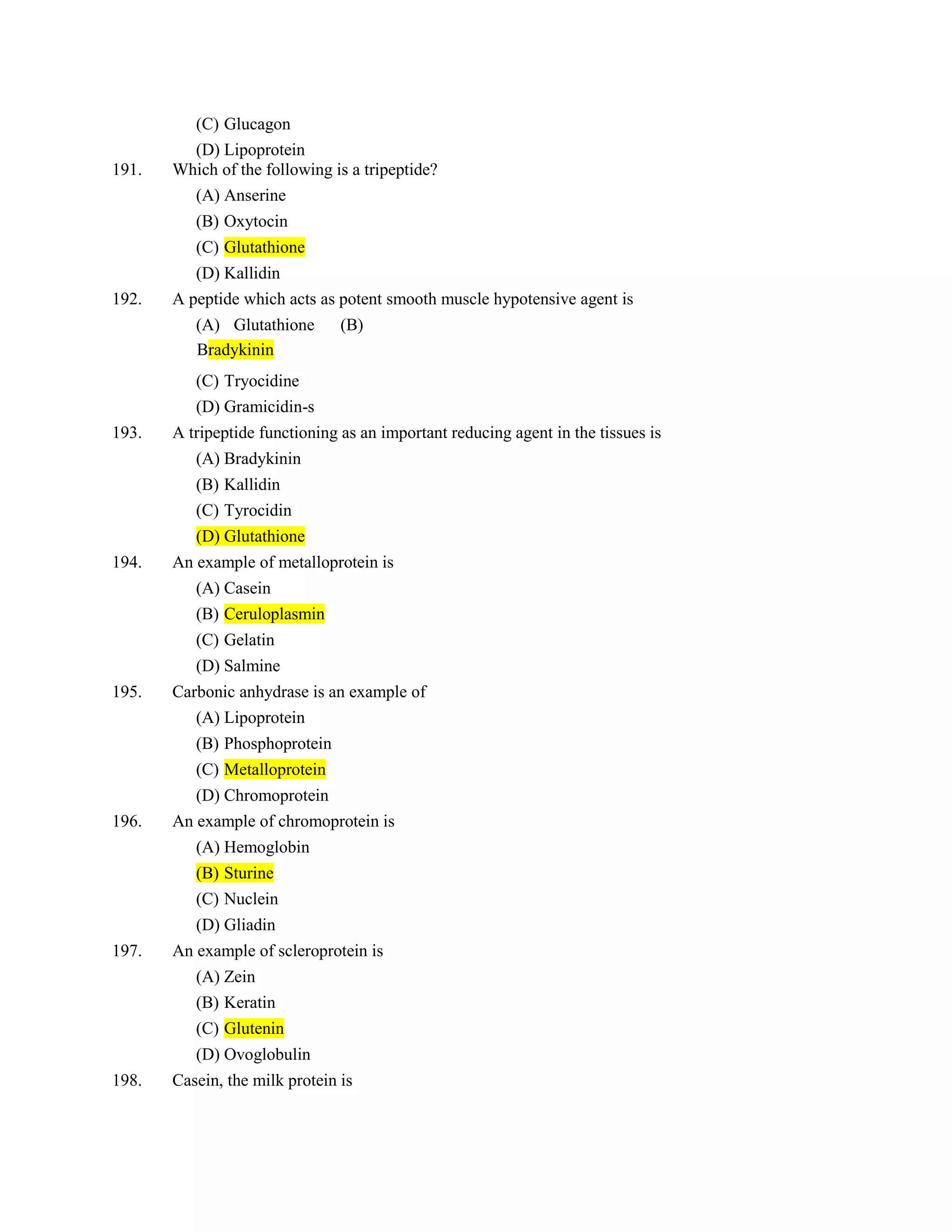 Biochemistry Questions pool with Answer Key.docx