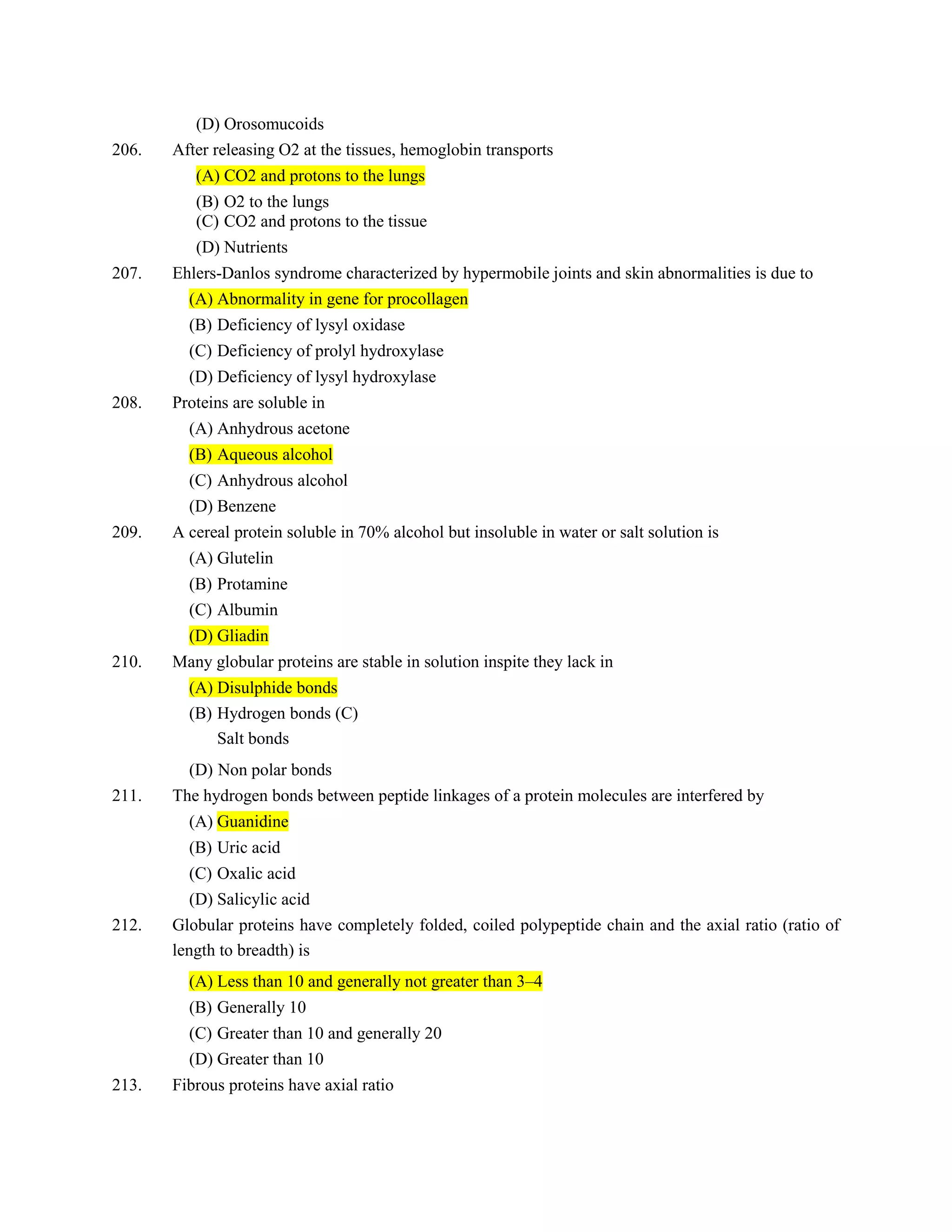 Biochemistry Questions pool with Answer Key.docx