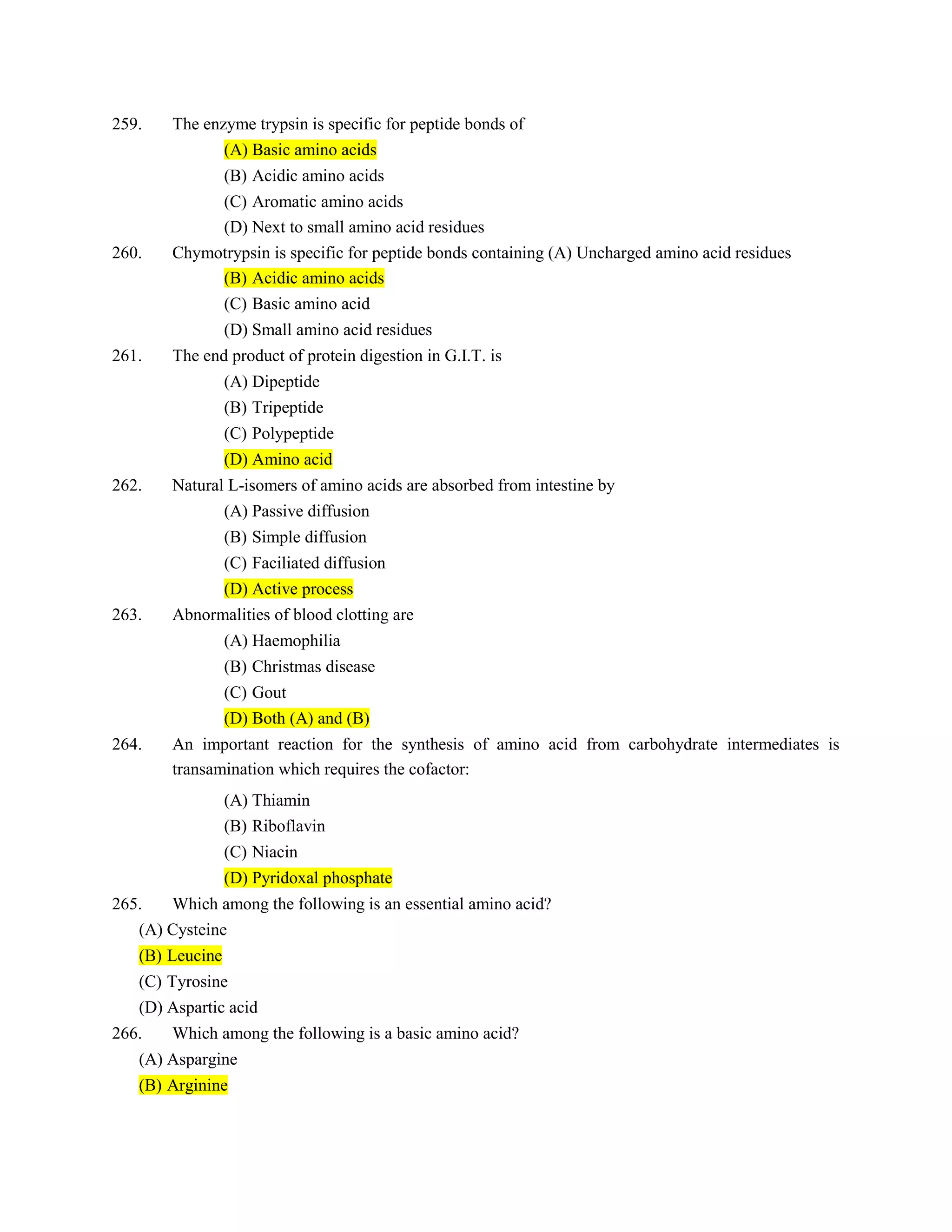 Biochemistry Questions pool with Answer Key.docx