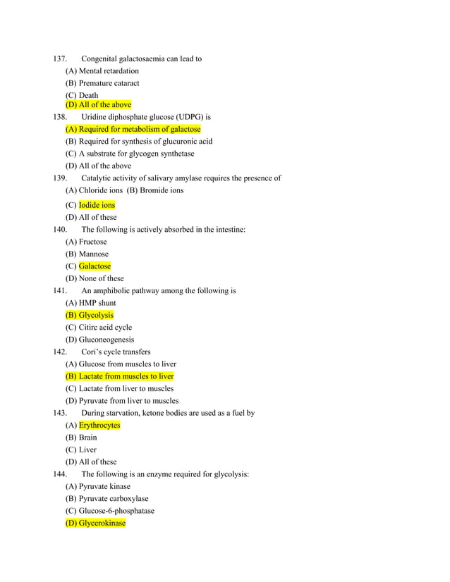 Biochemistry Questions pool with Answer Key.docx | Biological Sciences ...