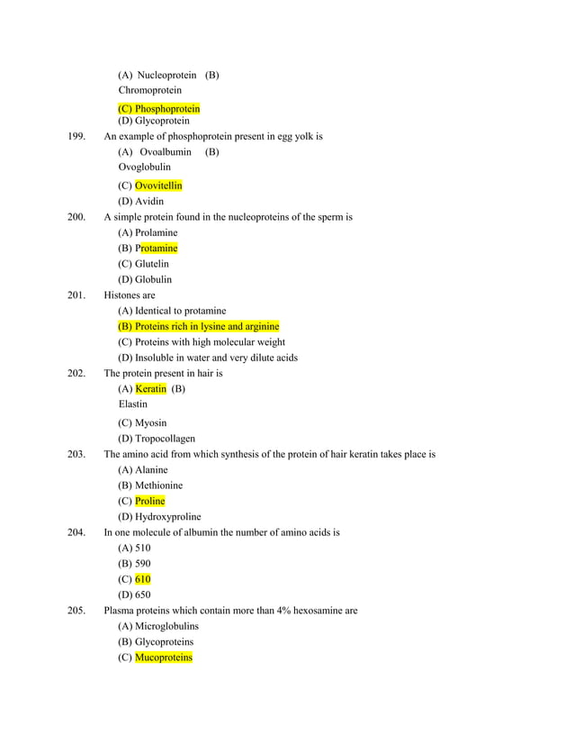 Biochemistry Questions pool with Answer Key.docx | Biological Sciences ...