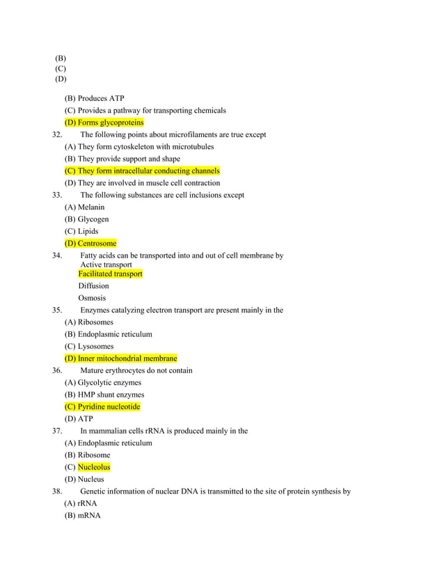 Biochemistry Questions pool with Answer Key.docx | Biological Sciences ...