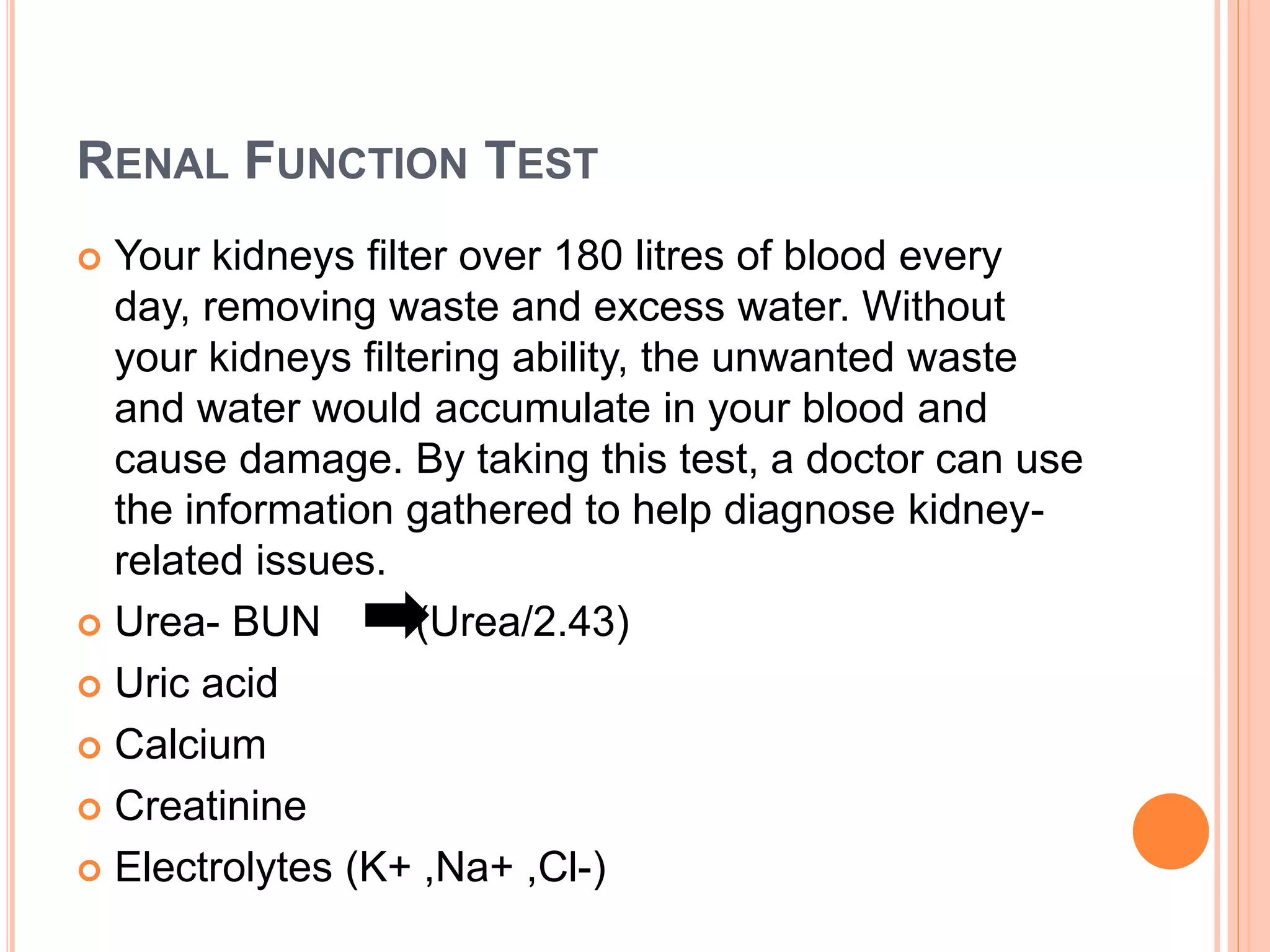 Biochemistry Routine Parameters.pptx | Blood Disorders | Diseases and ...