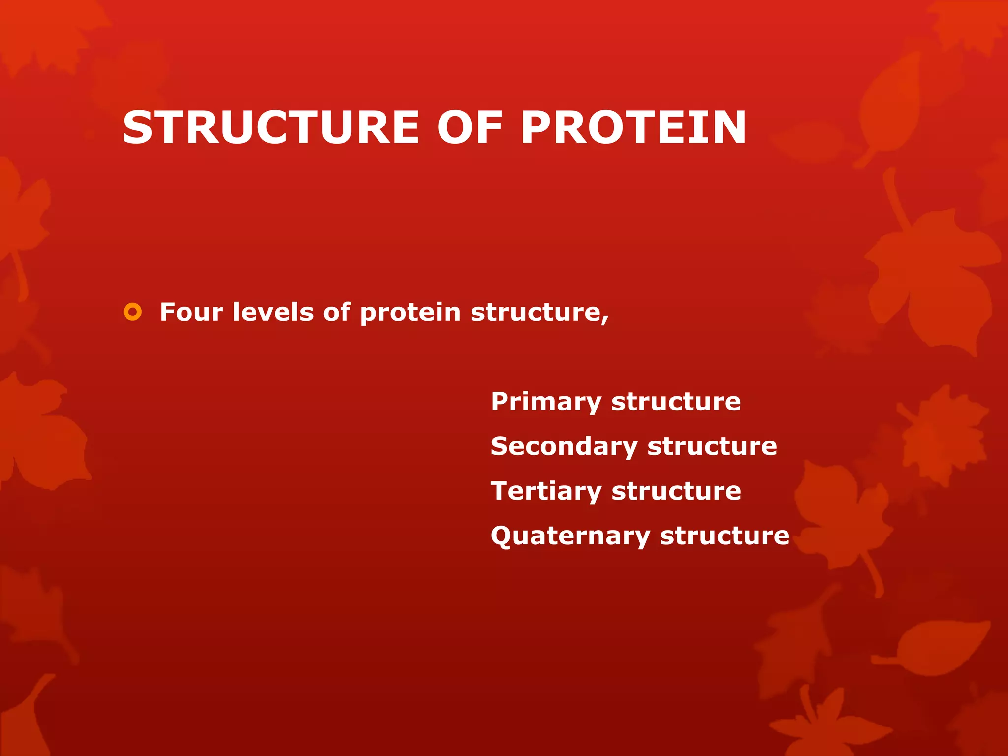 Structure of protein | PPTX