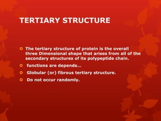 Structure of protein | PPTX