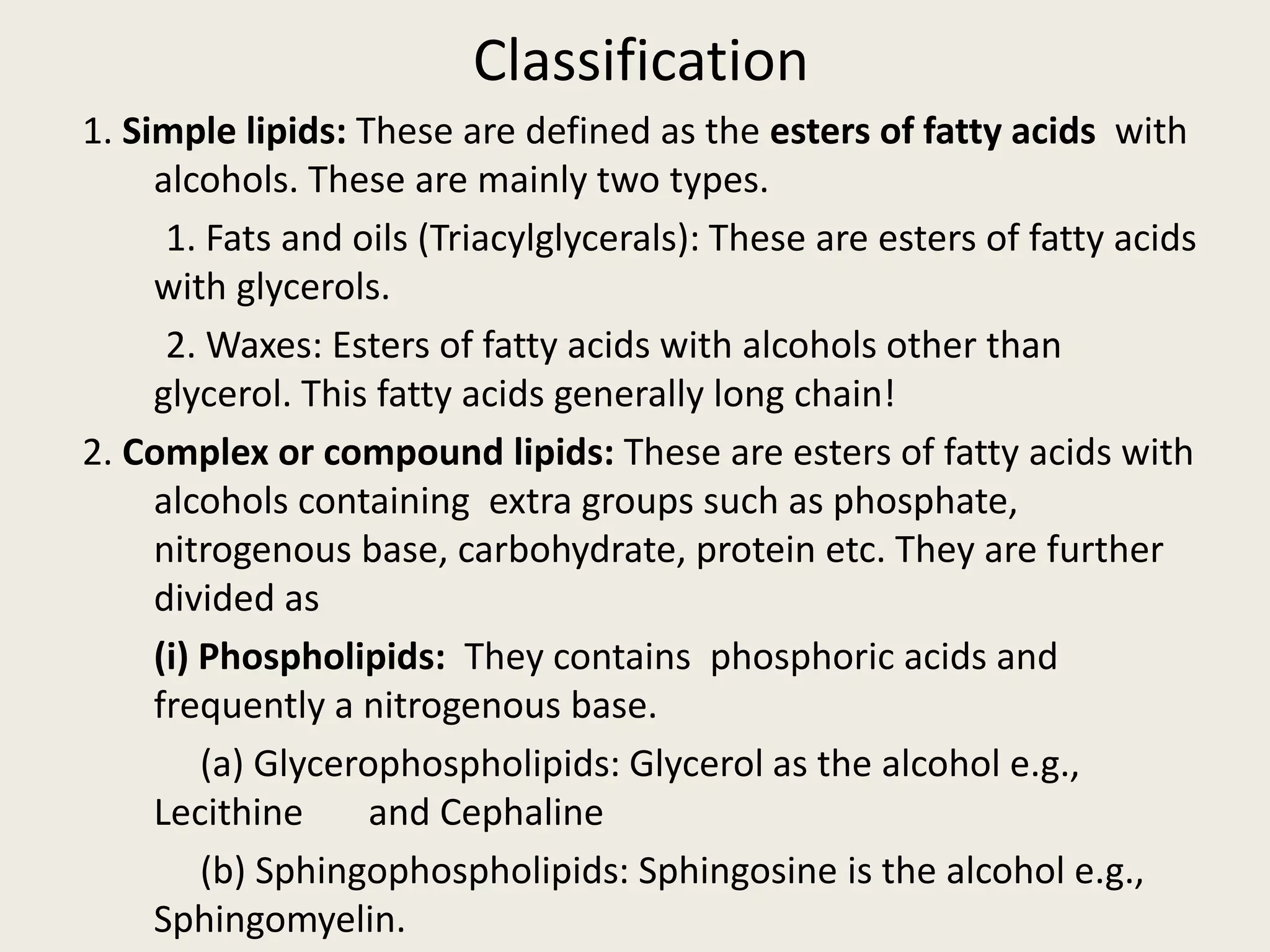 Lipids - Biochemistry | PPTX