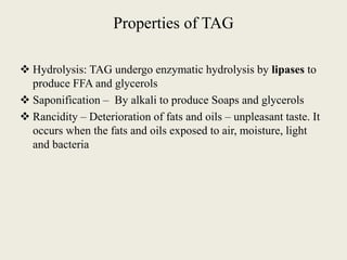 Lipids - Biochemistry | PPTX