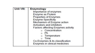 GBSN - Biochemistry (Unit 8) Enzymology | PPT