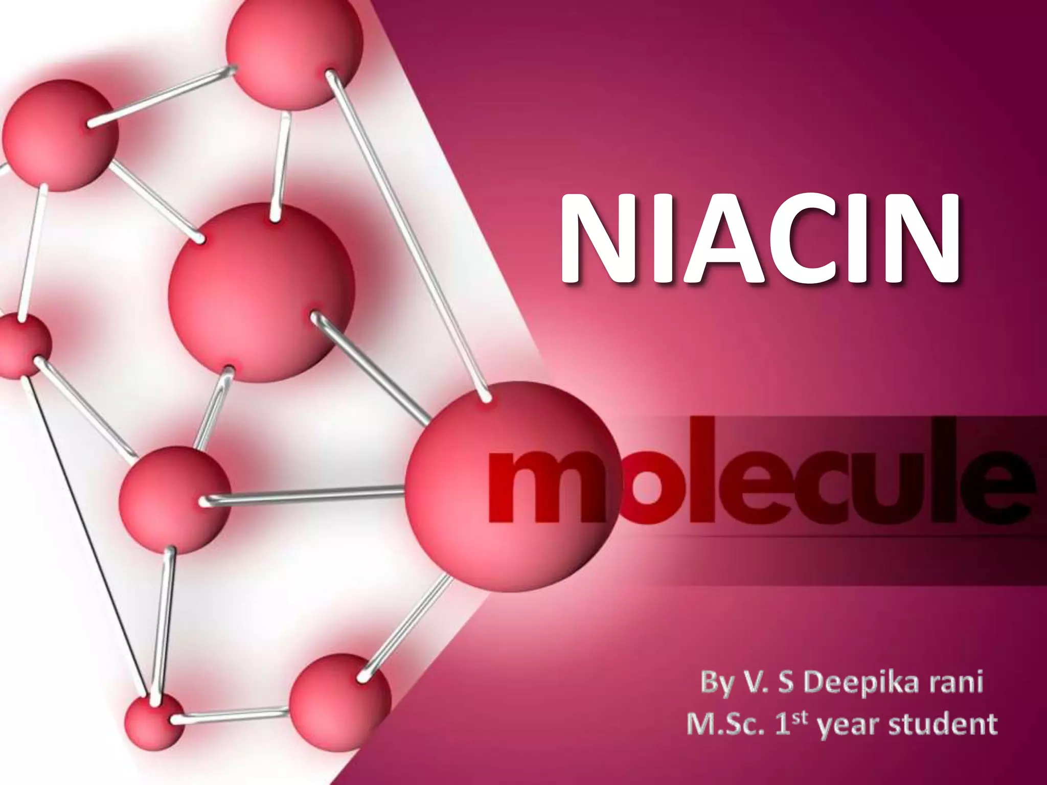 Biochemstry of niacin | PPTX