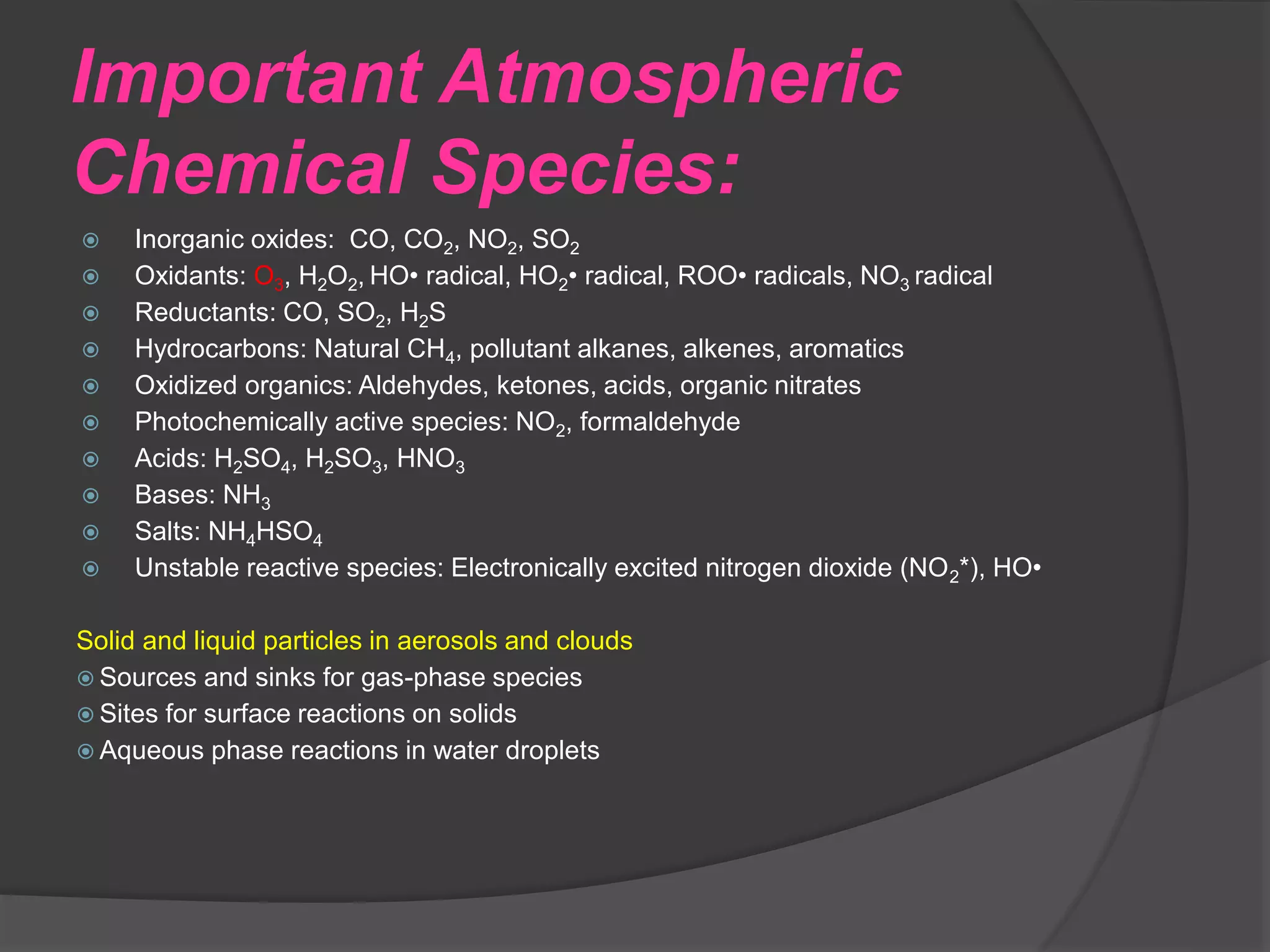 Atmospheric chemistry ppt | PPTX