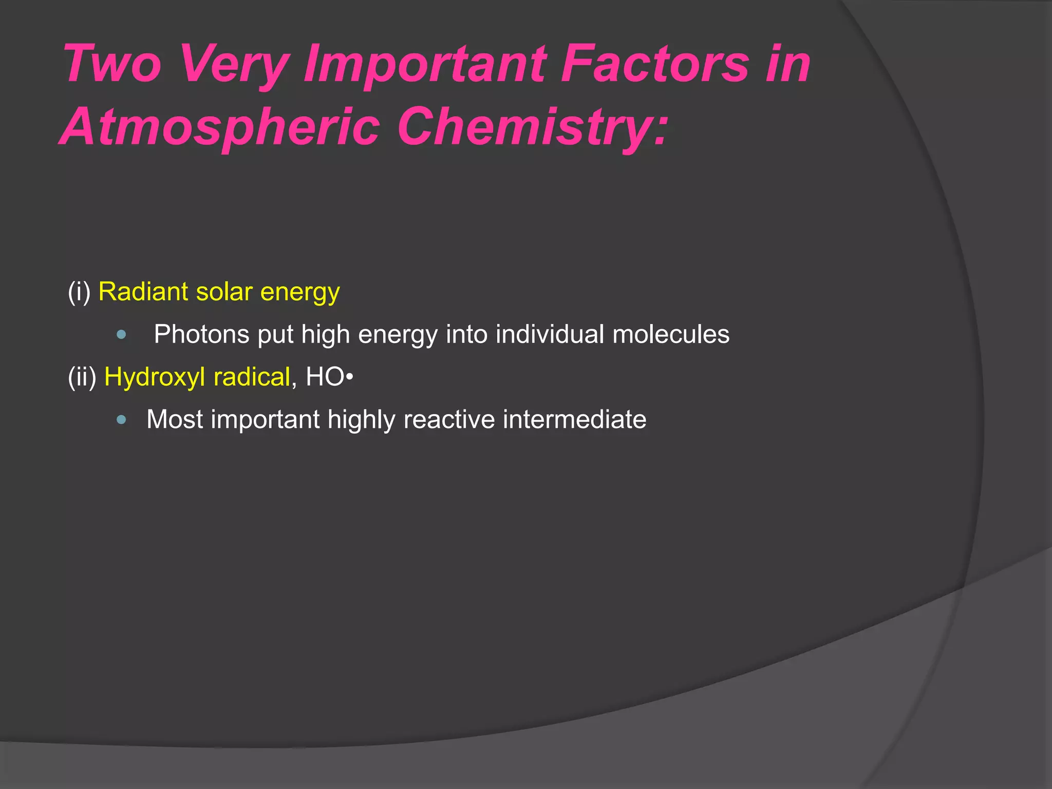 Atmospheric chemistry ppt | PPTX