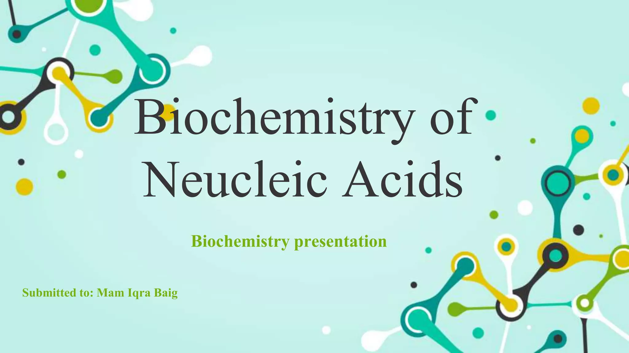 Nucleic Acids Biochemistry (DNA & RNA) | PPTX