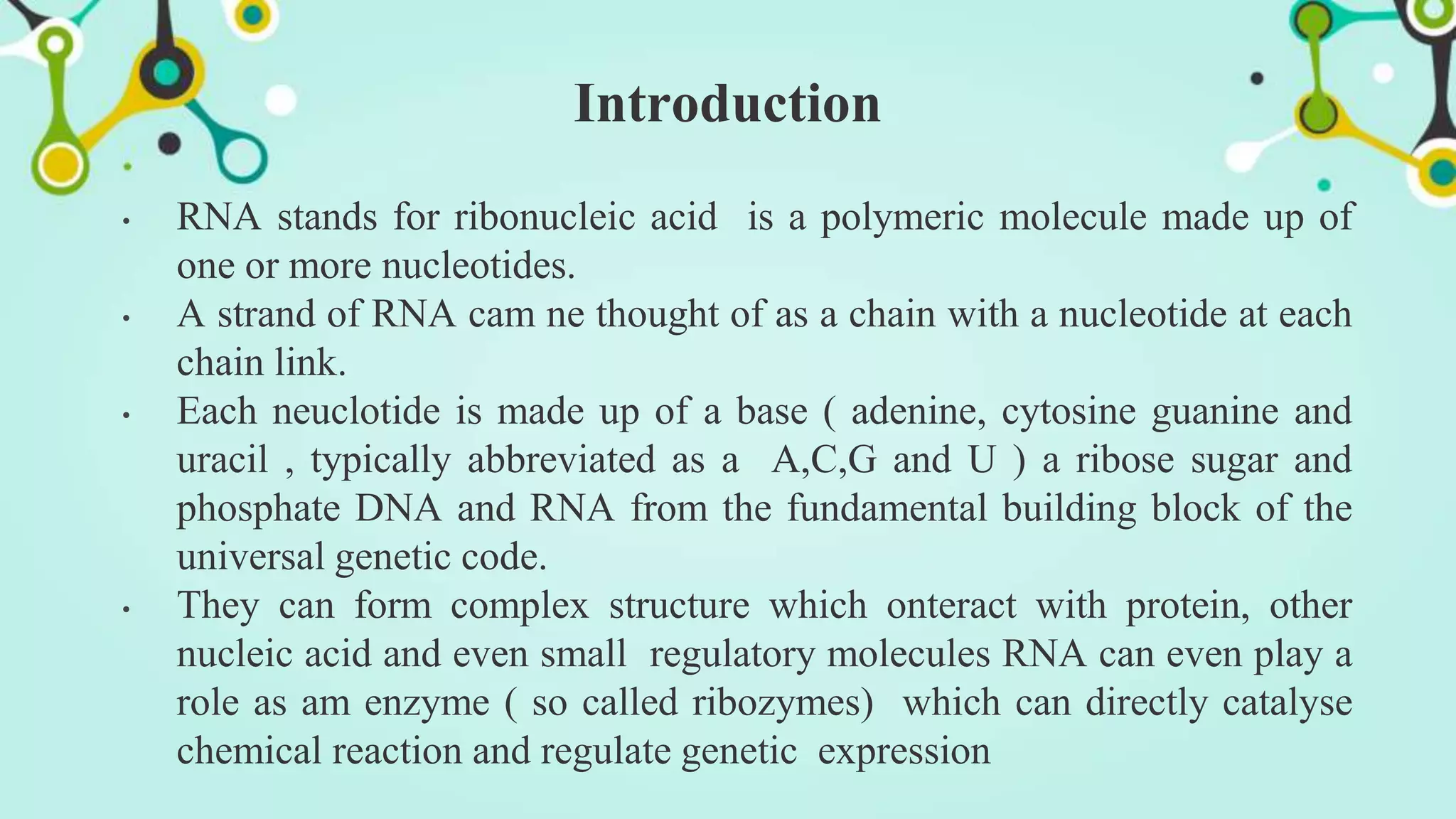 Nucleic Acids Biochemistry (DNA & RNA) | PPTX