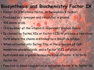 Bio chem presentation on hemophilia | PPTX