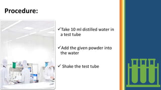 Detection Of Proteins Test | PPTX