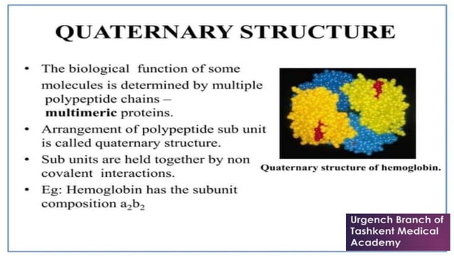 Biochem, topic 2 proteins, its structures and functions.pptx