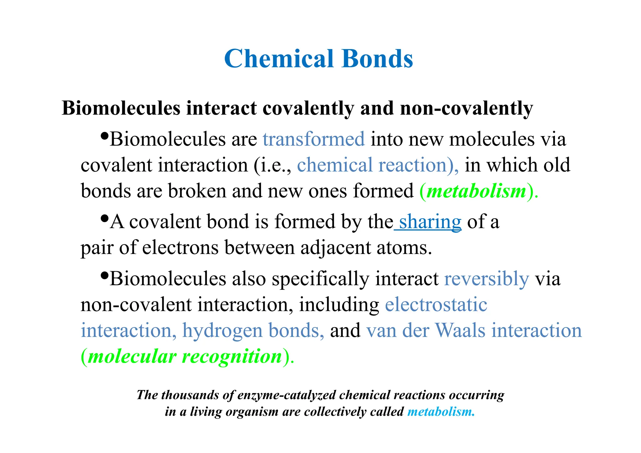 Introduction to Biochemistry - biomolecules, chemical bonds,Henderson ...