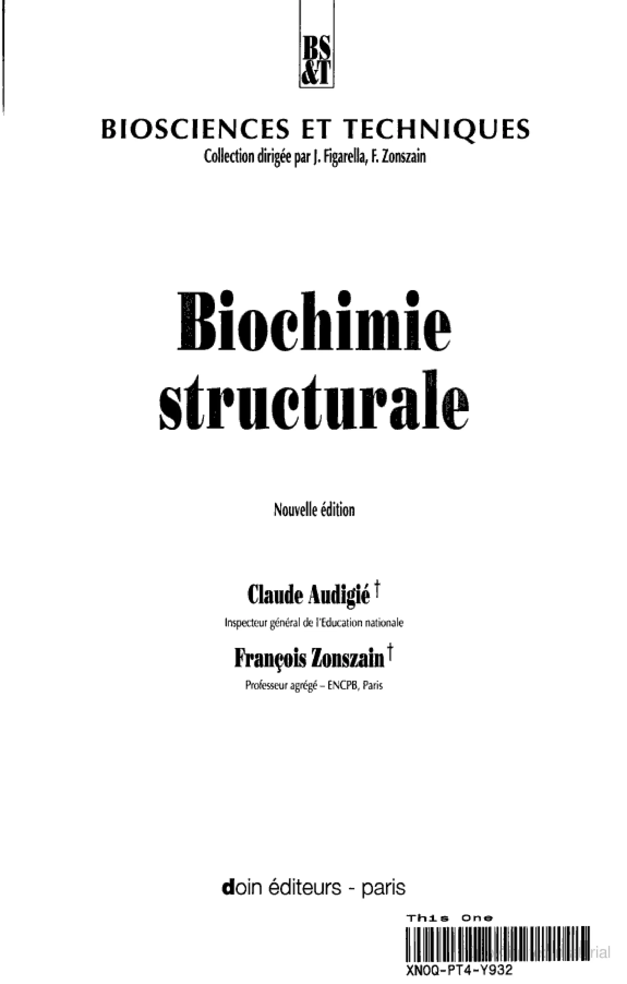 Biochimie structurale | PDF