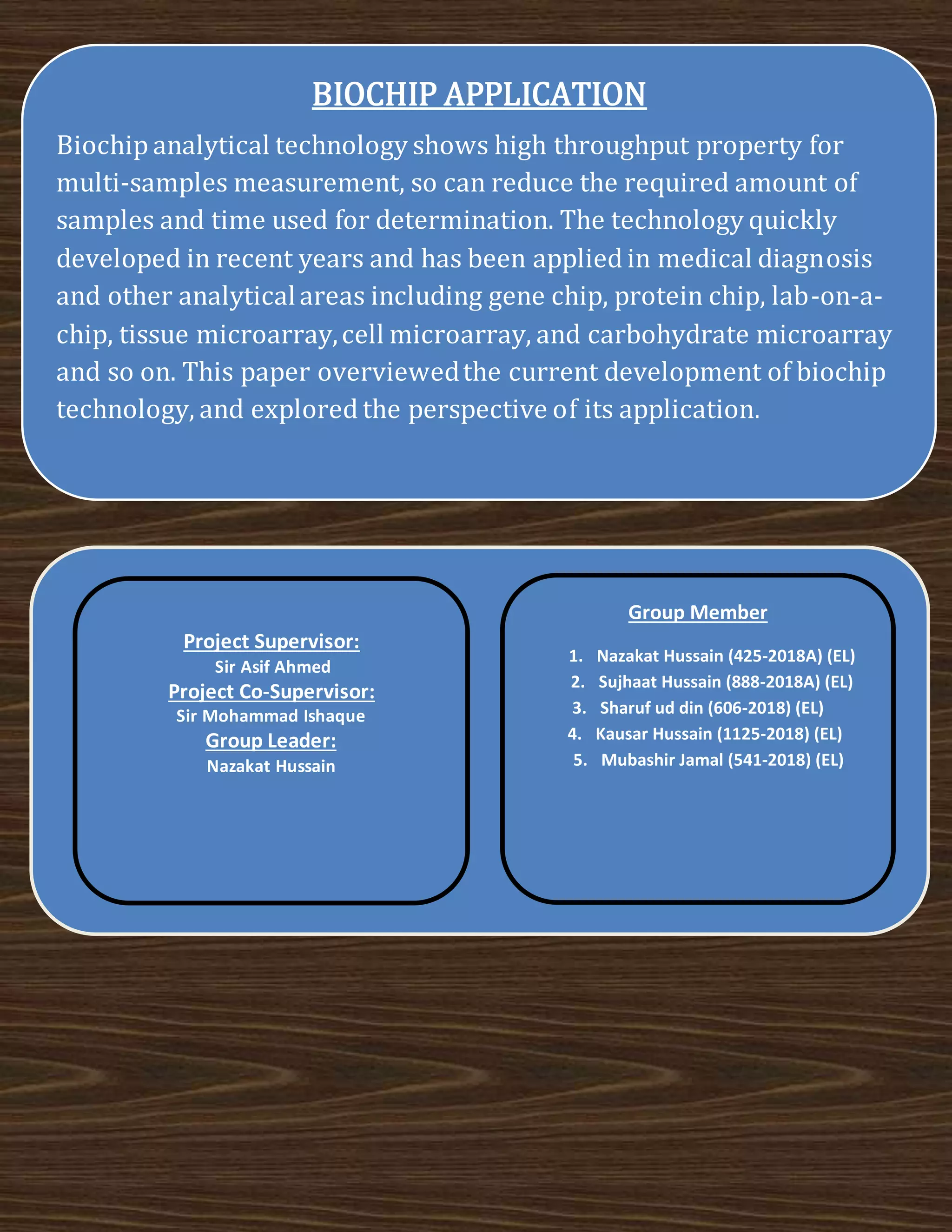 Biochip Informatics Technology For Electronic & Communication ...