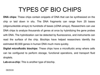BIOchip design and applications from the perspective of health | PPT