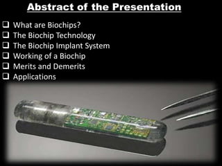Biochip - Life on a Chip | PPT