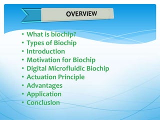 Biochip | PPTX | Chemistry | Science