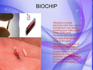 Biochip ppt | PPT