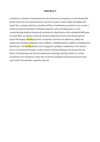 Bio Chip Project Report | DOC