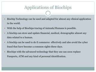 Bio-chips(A technology for the future) | PPTX | Chemistry | Science