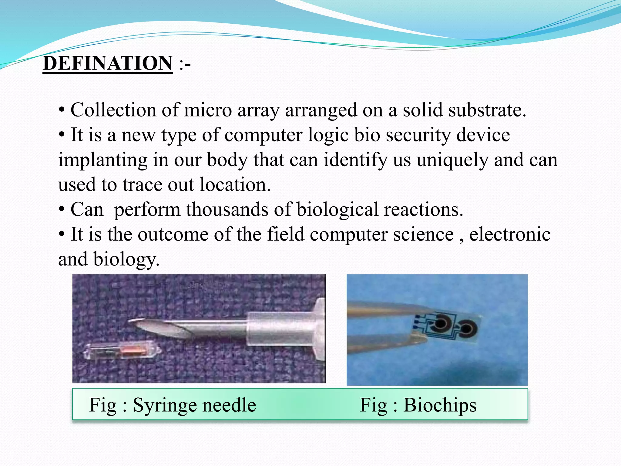 Biochip Technology | PPTX | Chemistry | Science