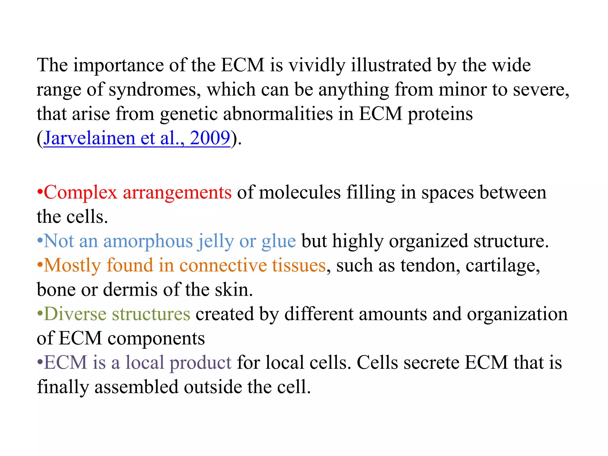The Extracellular matrix | PPTX