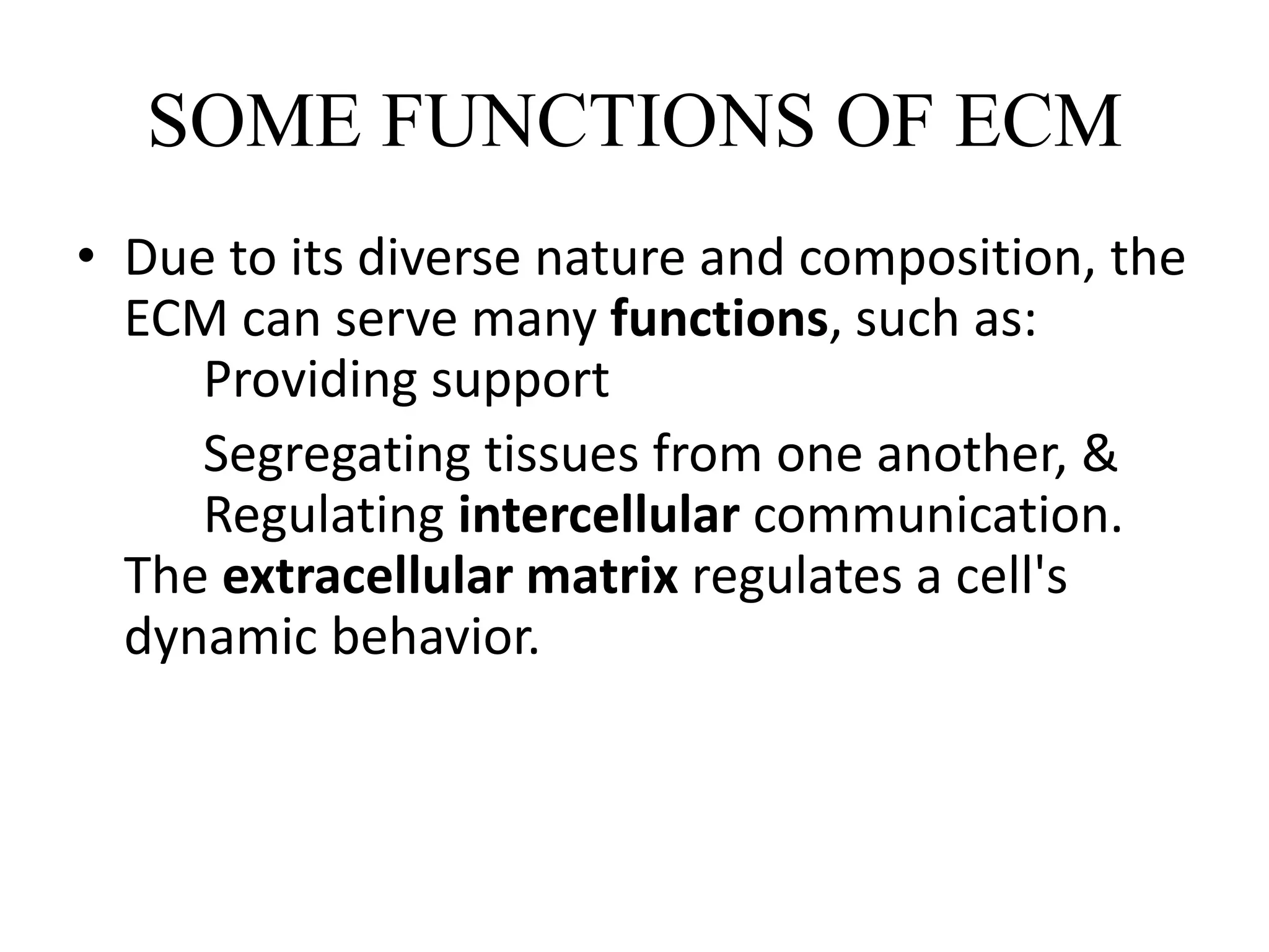 The Extracellular matrix | PPTX